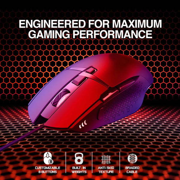 ARGOM COMBAT GAMING WIRED USB MOUSE MS46 – GS-COM